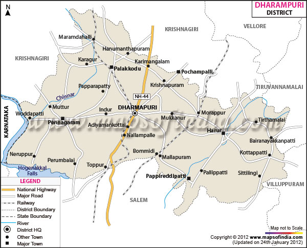 Tamilnadu Tourism: Dharmapuri - General Information
