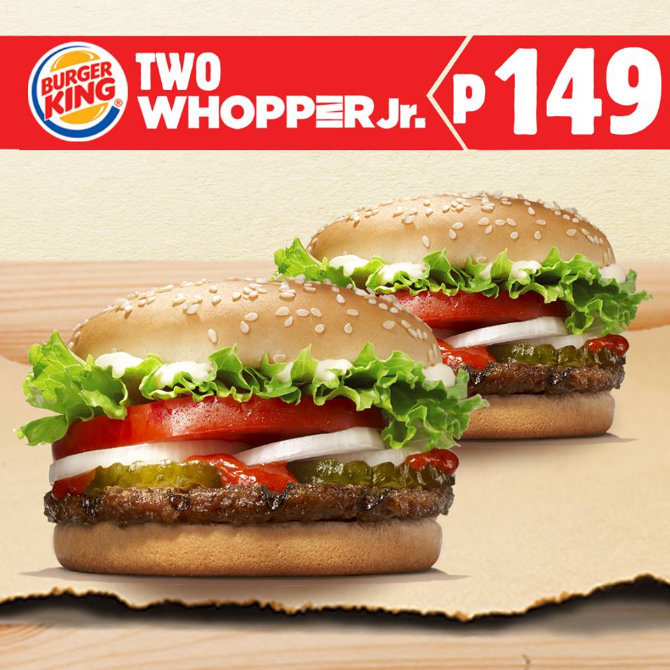 The Daily Talks: 2 Burger King Whopper Jr. for Php149