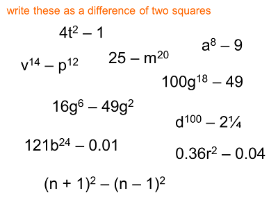 MEDIAN Don Steward mathematics teaching: difference of two squares (ii)