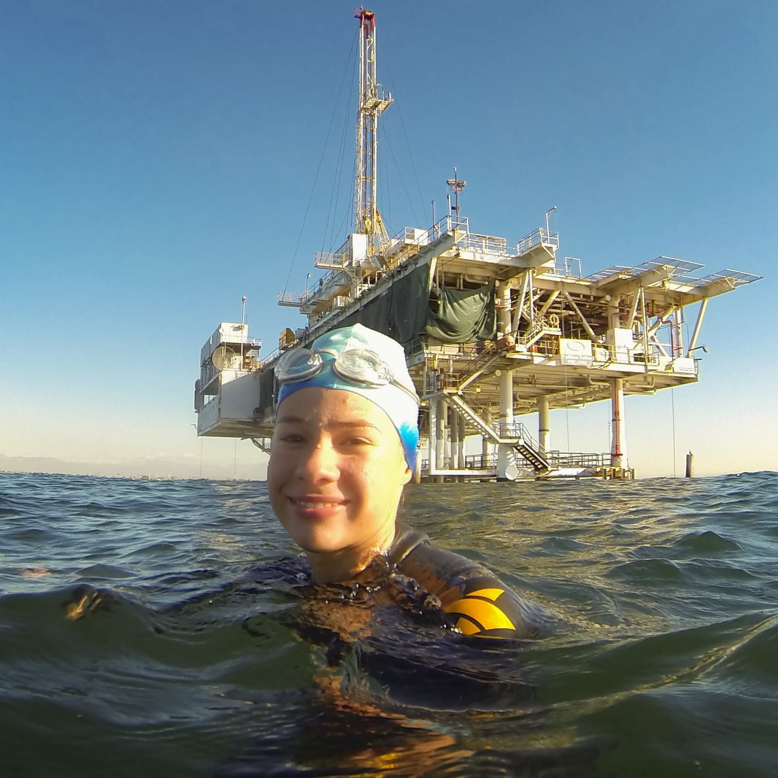 Tridiots: Oil Platform Esther Swim - February 1, 2014