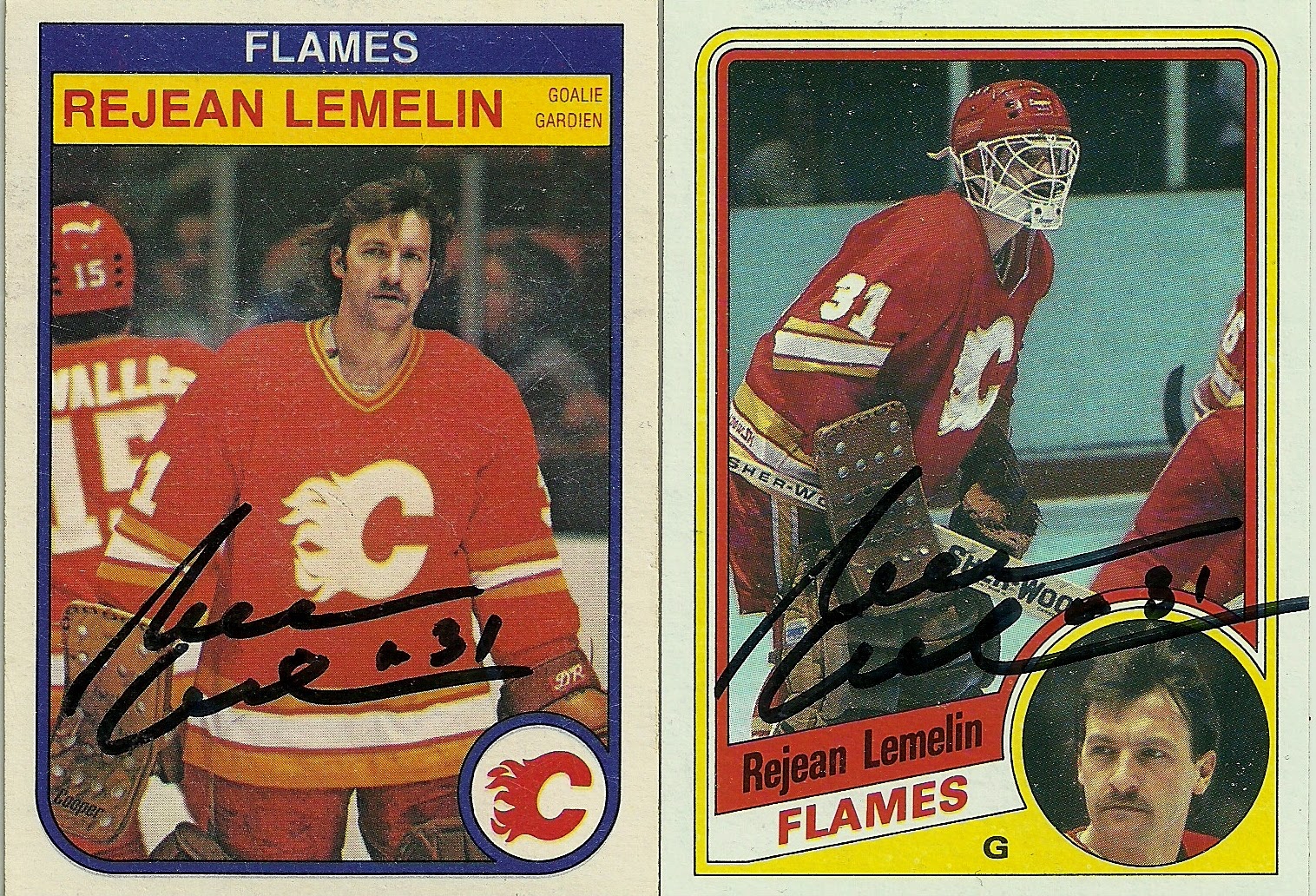 Hell's Valuable Collectibles: Réjean Lemelin: 4 Autographed Cards
