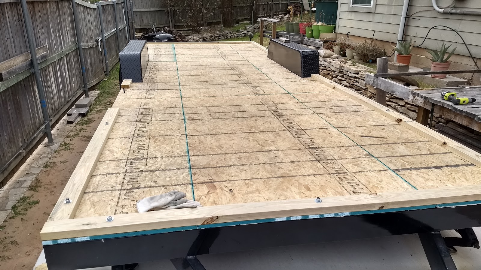 Drew & Abbie's Tiny House Adventure: Subfloor and Bottom Plate Complete