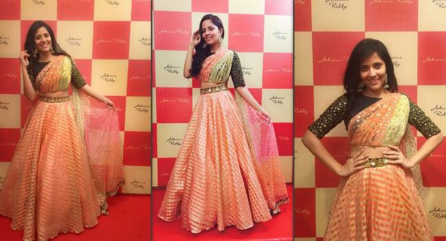 Anasuya in Ashwini Reddy Lehenga - Saree Blouse Patterns