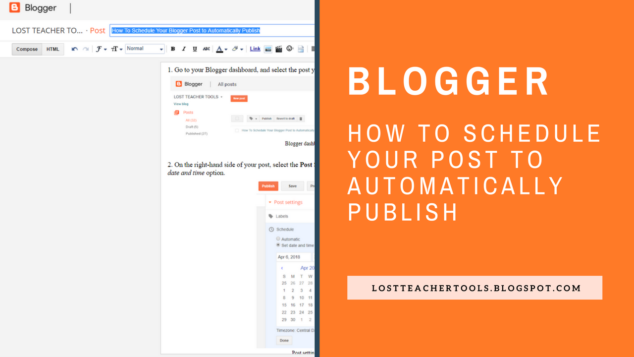 How To Schedule Your Blogger Post to Automatically Publish