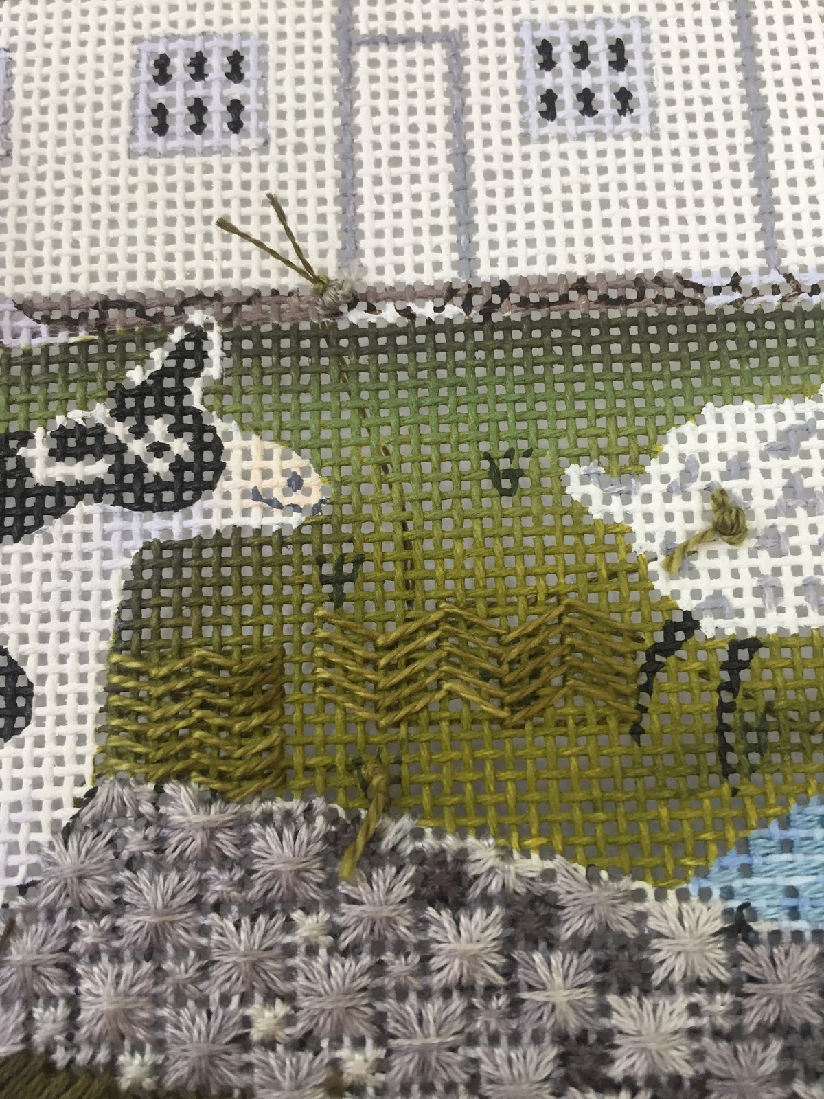 steph's stitching: Grass Stitches on the White Farm