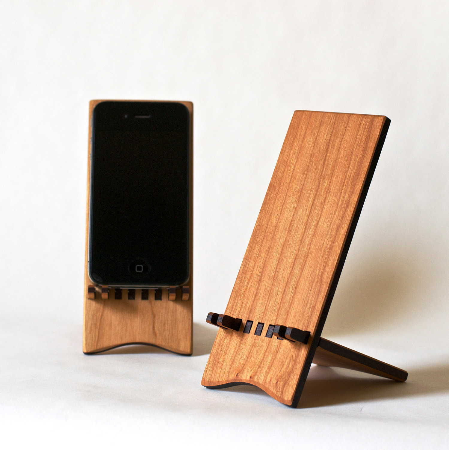 Beyond the beauty hall: Workspace: Cherry Wood Phone Stand
