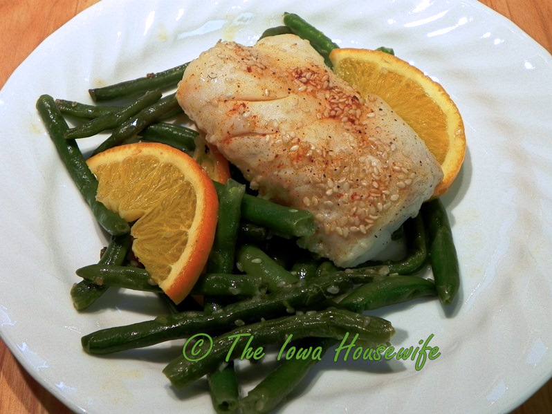 The Iowa Housewife: Sesame Crusted Cod