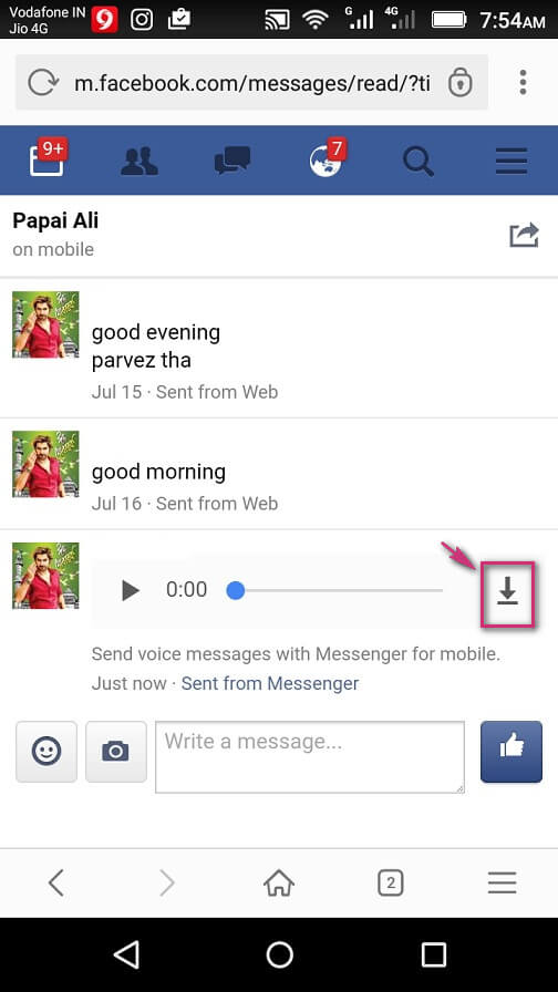 Facebook Voice Message Ko Kaise Download Kare | My Hindi Tricks