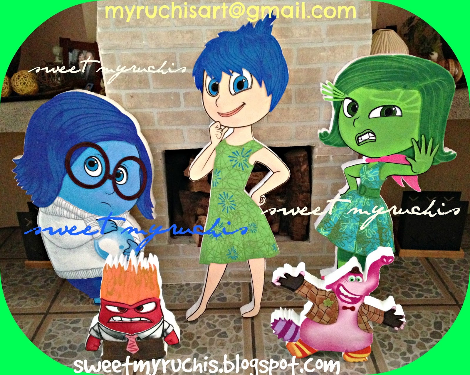 Fiesta Intensamente Decoración. Personajes de Unicel Decorativos ...