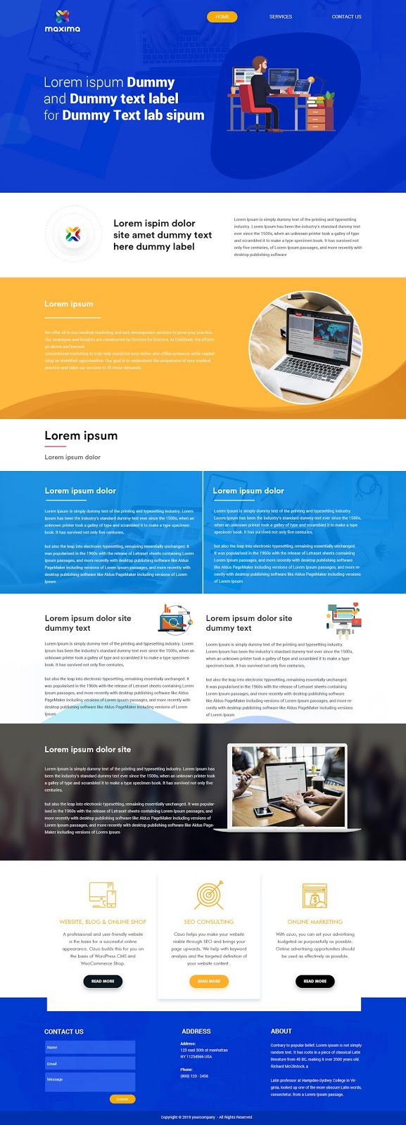Web Development Company PSD free download - Learn bootstrap, bootstrap ...