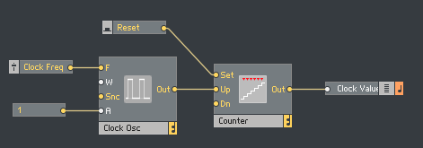 Reaktor 6 Tutorials: 19. Clock Osc