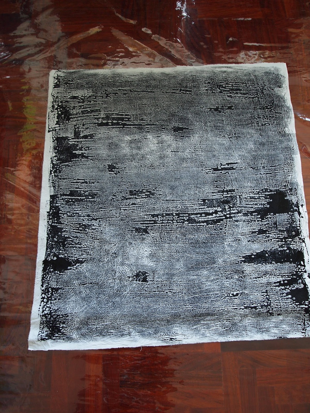 IT'S ALL ABOUT ME!: Mono Printing With Plastic Sheeting