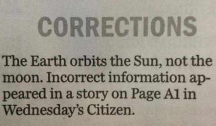 Newspaper Corrections (24 pics) - STATIONGOSSIP
