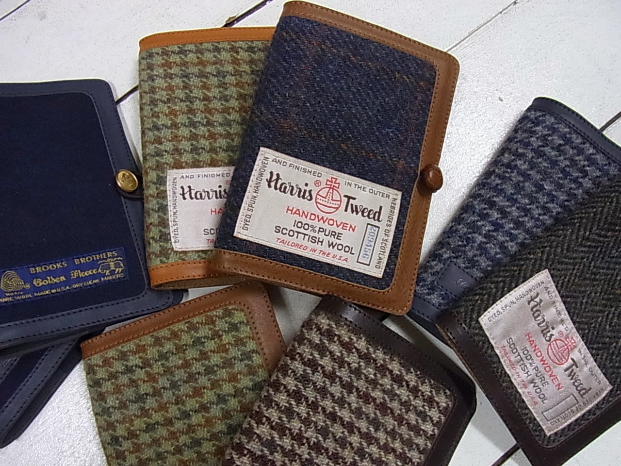 metal craft Japan: Harris Tweed Book Cover / Diary (Remake a Jacket's)