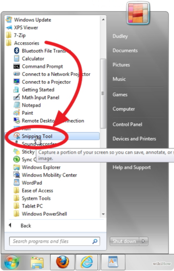 How to take a screenshot on a windows 7 computer, mirror image effect ...