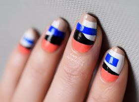 Simply Nailogical: Bestie twin nails: Inspired by a BCBG dress