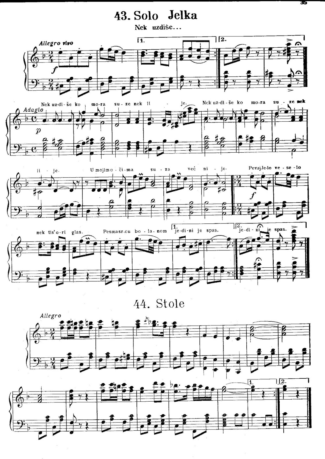 Scores for Balkan music Note za Harmoniku Violinu: Note za Harmoniku