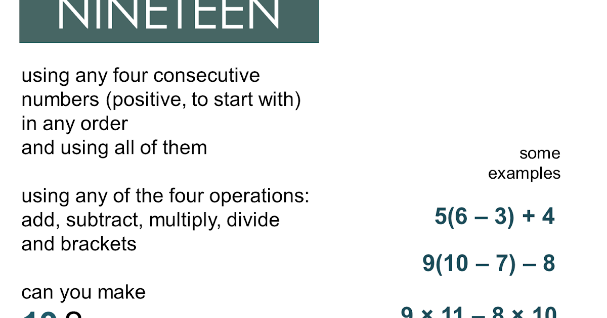 MEDIAN Don Steward mathematics teaching: making 19