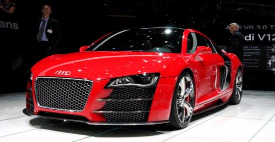 Audi Cars: Audi r8 Black and Red