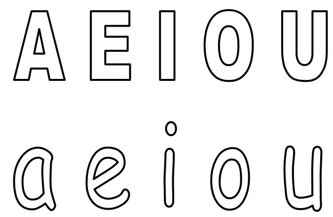 Aeiou para pintar - Imagui