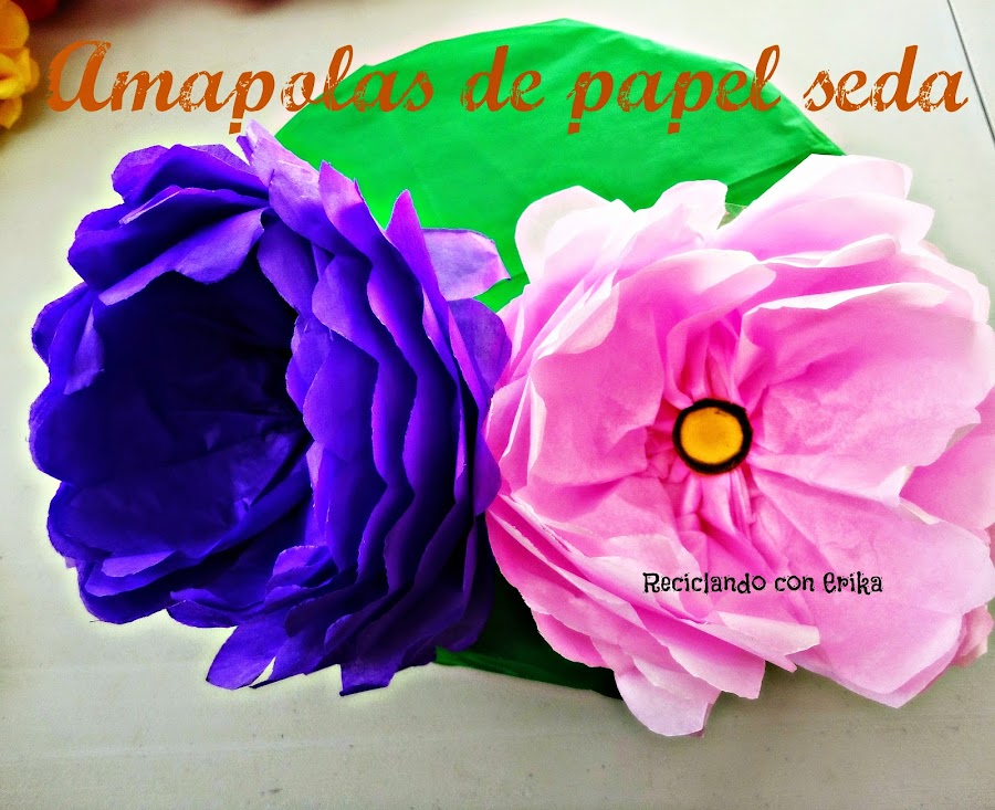 Diy Centro de Mesa con Amapolas de papel seda | Manualidades