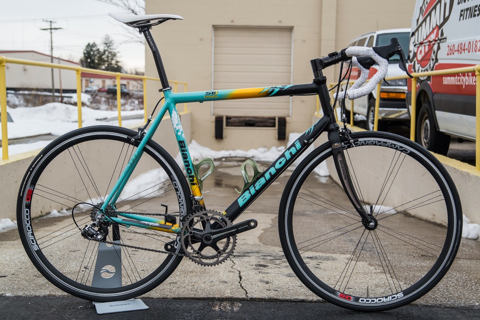 The Big Chainring Blog: Featured Customer Bike - Super Dave's Bianchi SL3
