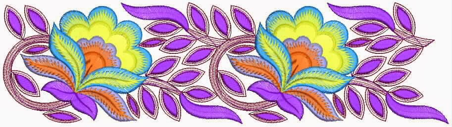 EmbDesignTube: Extraordinary Lace Border For Festival Wear