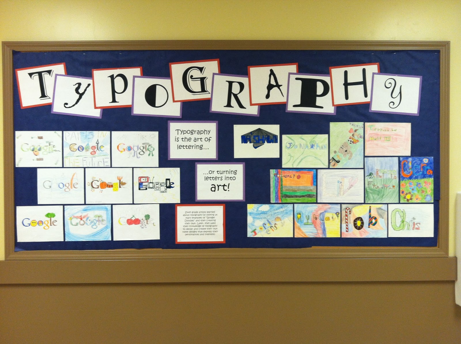 Ms. Dreskin's Art Room: Sixth Grade Typography Explorations