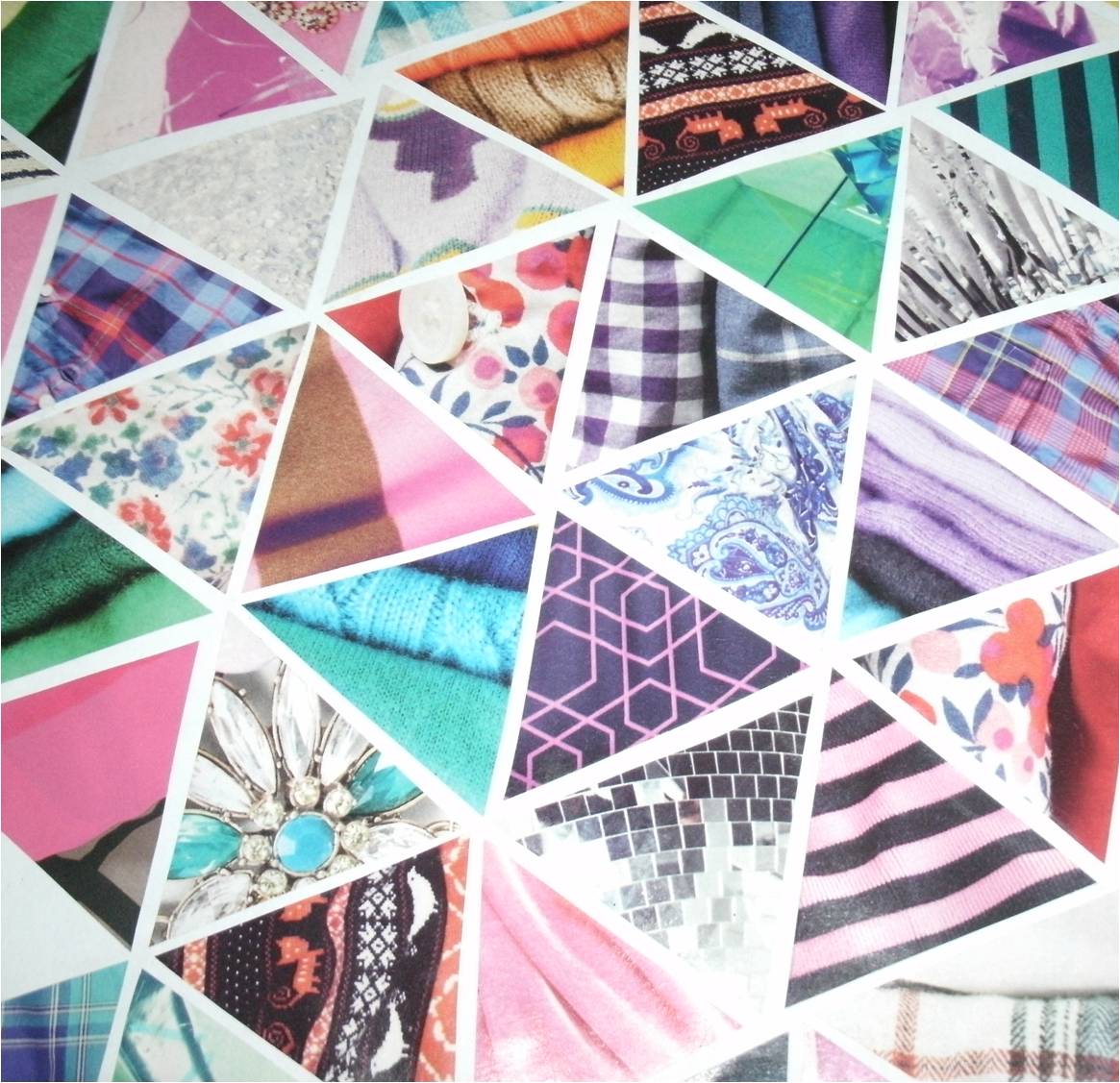 Bess' Bag: Triangles Collage {Back to School DIY}