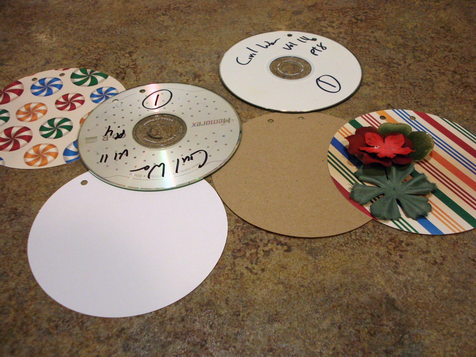 Paper Shaper Sue: Altered CD Christmas Card