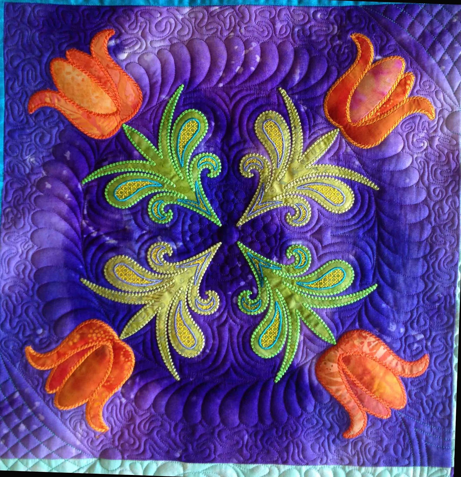 Sewing & Quilt Gallery: Embroidered Applique Beauty