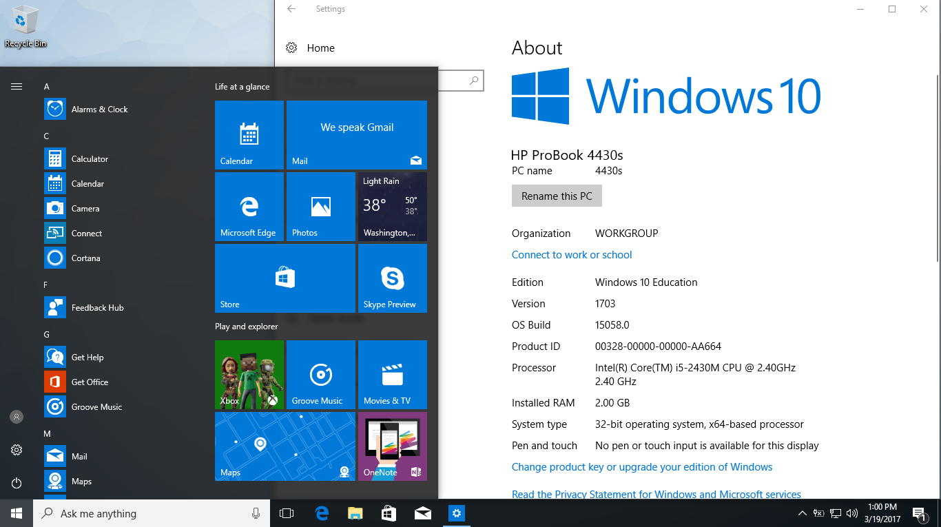 Cách thiết lập Windows 10 Version 1703 cài đặt tự động