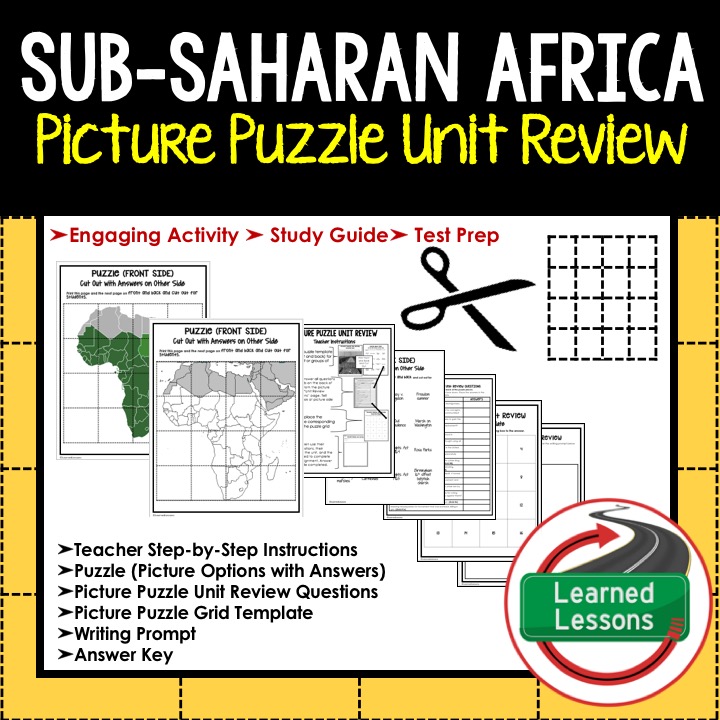 World Geography Picture Puzzle BUNDLE, Test Prep, Unit Review, Study ...