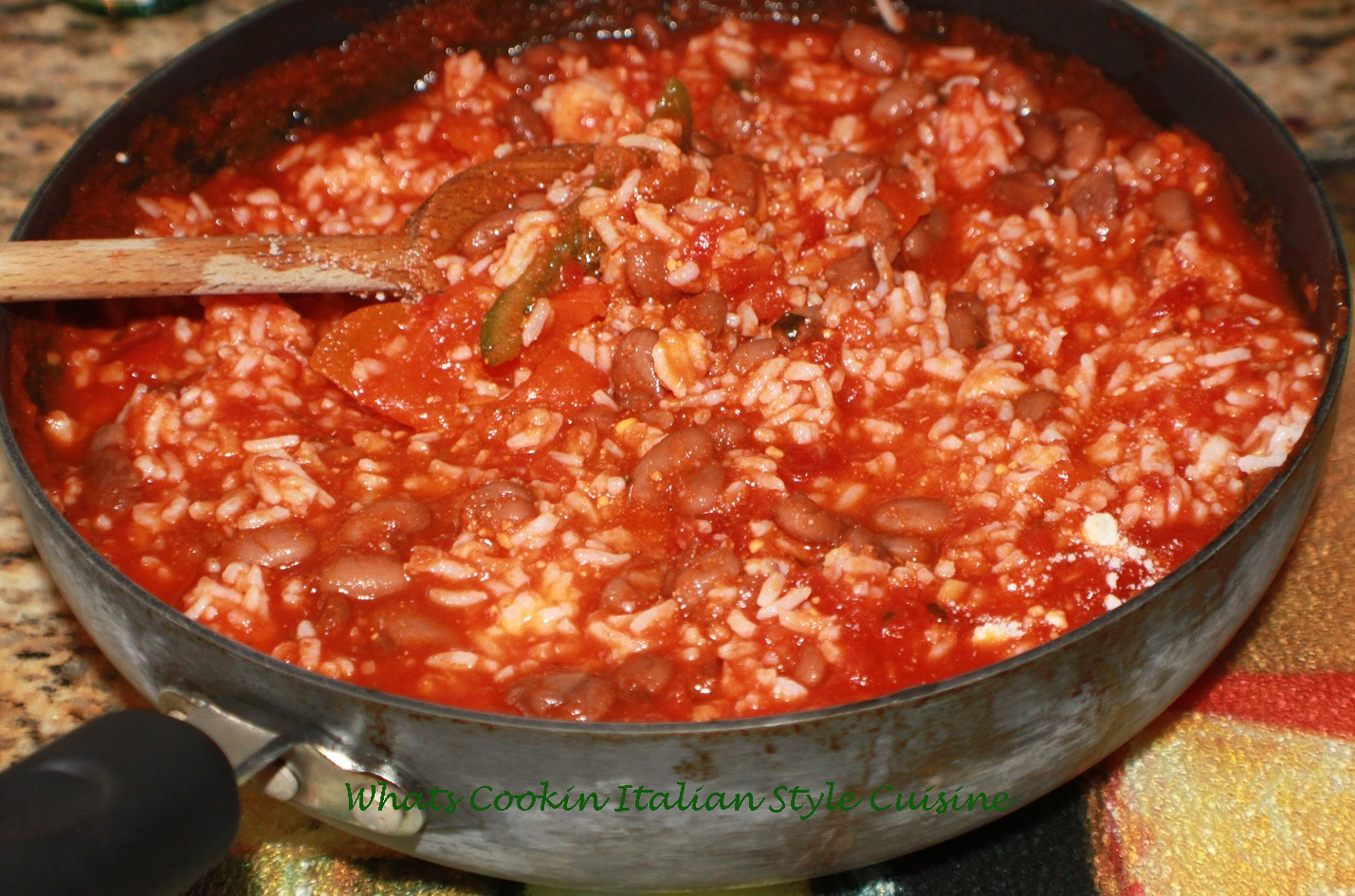 Italian Rice with Beans and Sauce Recipe | What's Cookin' Italian Style ...