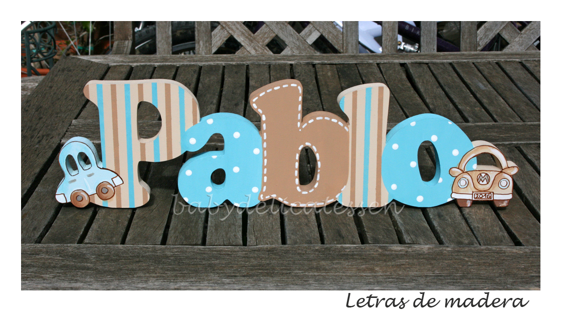 BABY DELICATESSEN LETRAS DE MADERA: PABLO