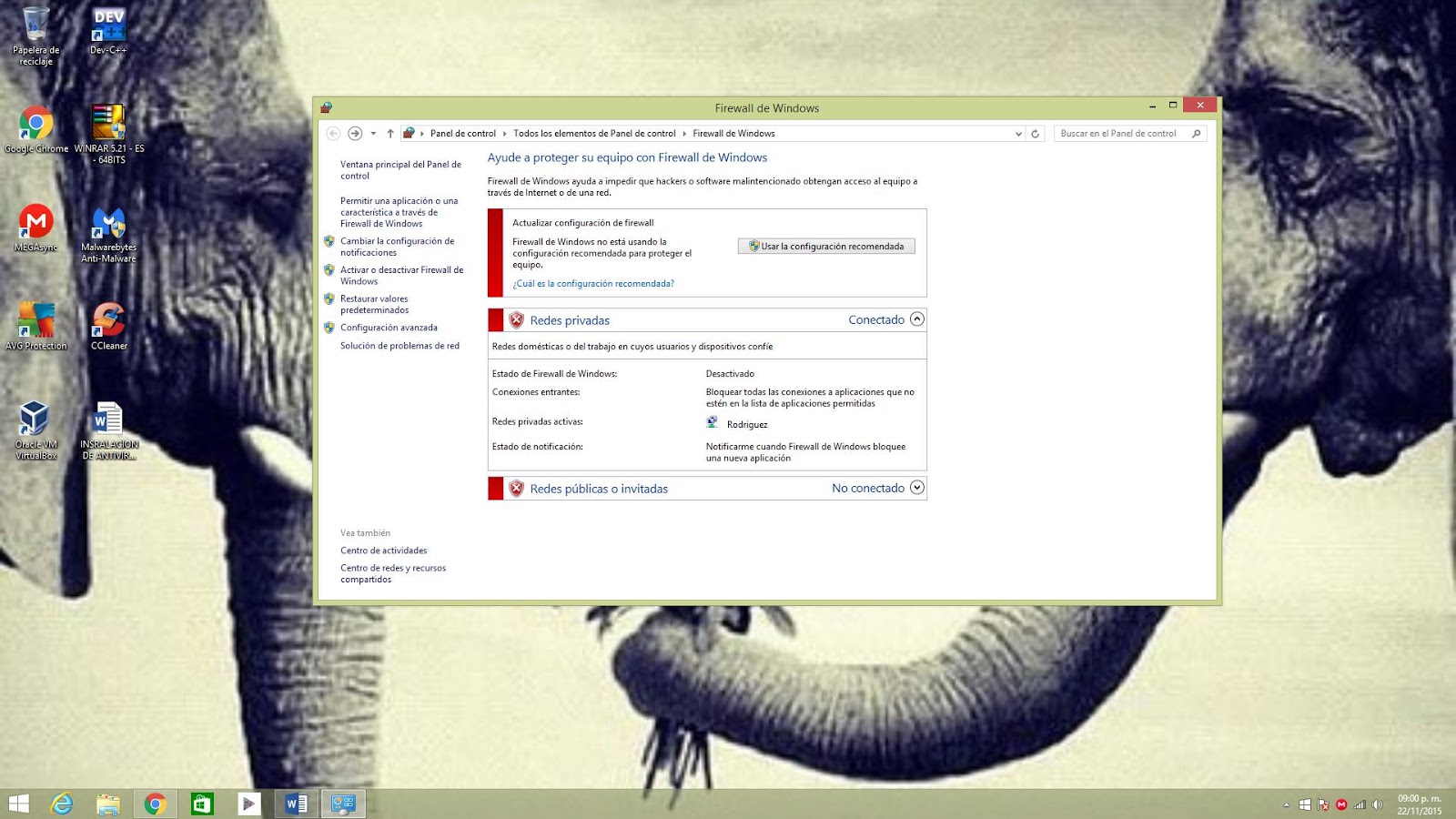 CONOCE MI SISTEMA OPERATIVO: ACTIVACION DE FIREWALL