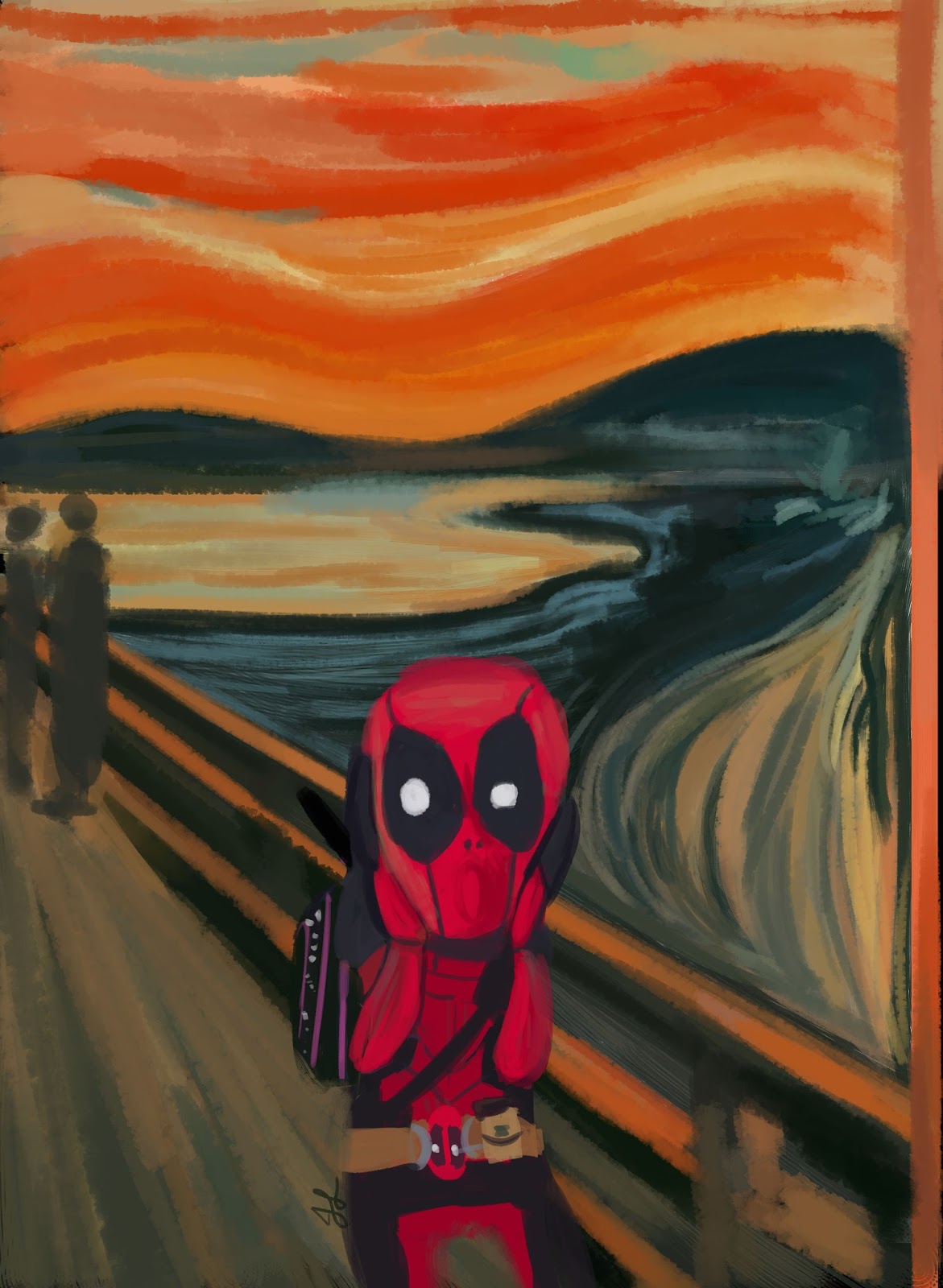 'The Scream' Parody - Deadpool | Art parody, Popular paintings, Scream ...