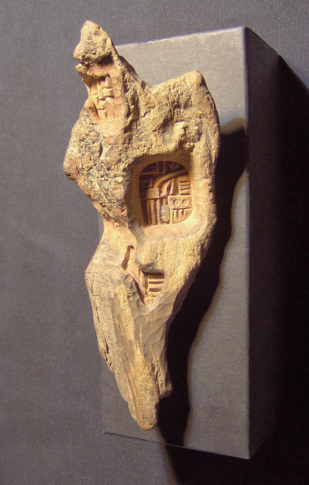 Sculptures that contrast carved areas with uncarved surfaces; The Idea ...