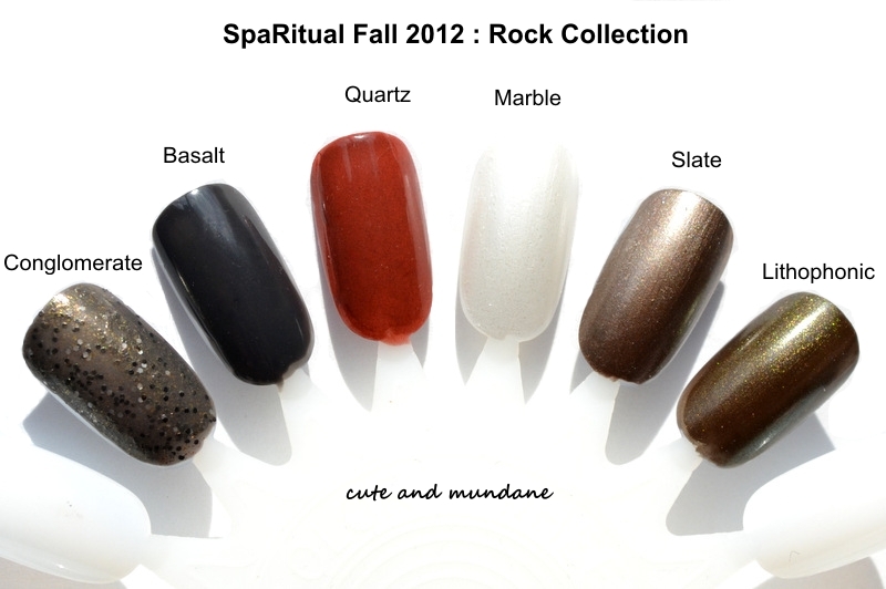 Cute and Mundane: SpaRitual Fall 2012 : Rock collection review + swatches