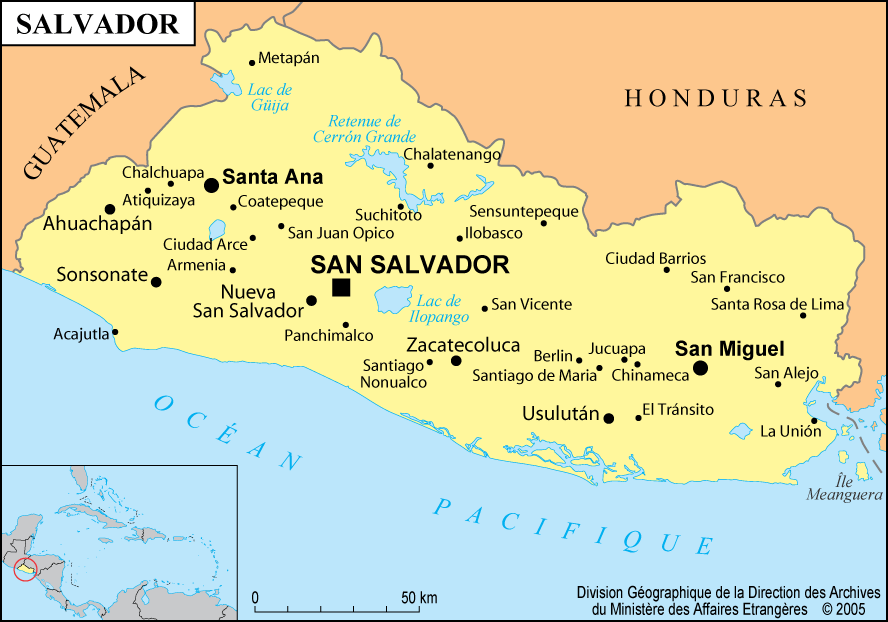 Mapa Rios El Salvador