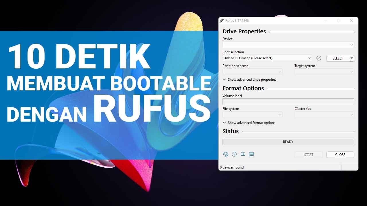 Membuat bootable flashdisk rufus terbaru 2022 - Simpel dengan gambar