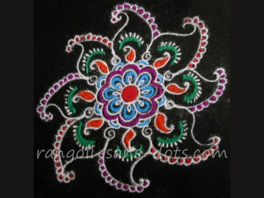 Kolam by Sudha Balaji: Rangoli borders - doorways kolam