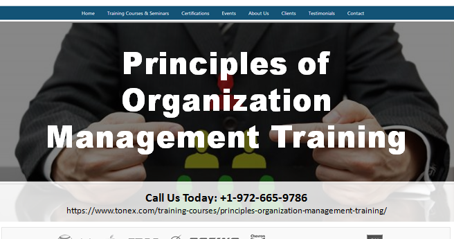 Principles of Organization Management Training