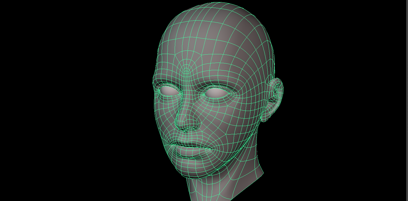 Andrew Nisbets 3D Blog: Female Head with Wireframes