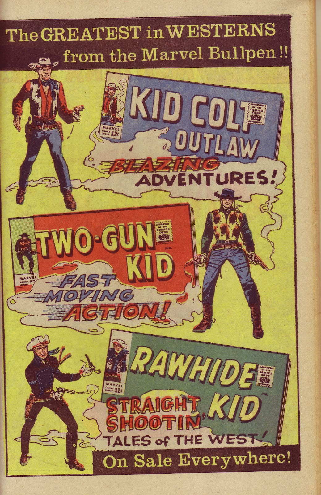 Marvel Mysteries and Comics Minutiae: Marvel's Western House Ads