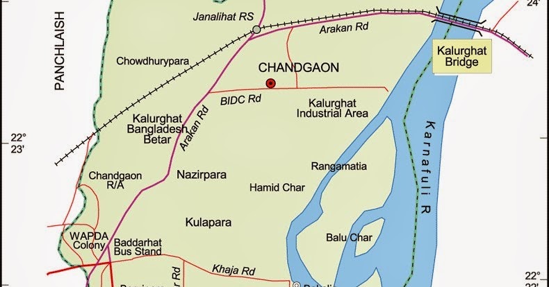 Chandgaon Thana Map, Chittagong, Bangladesh