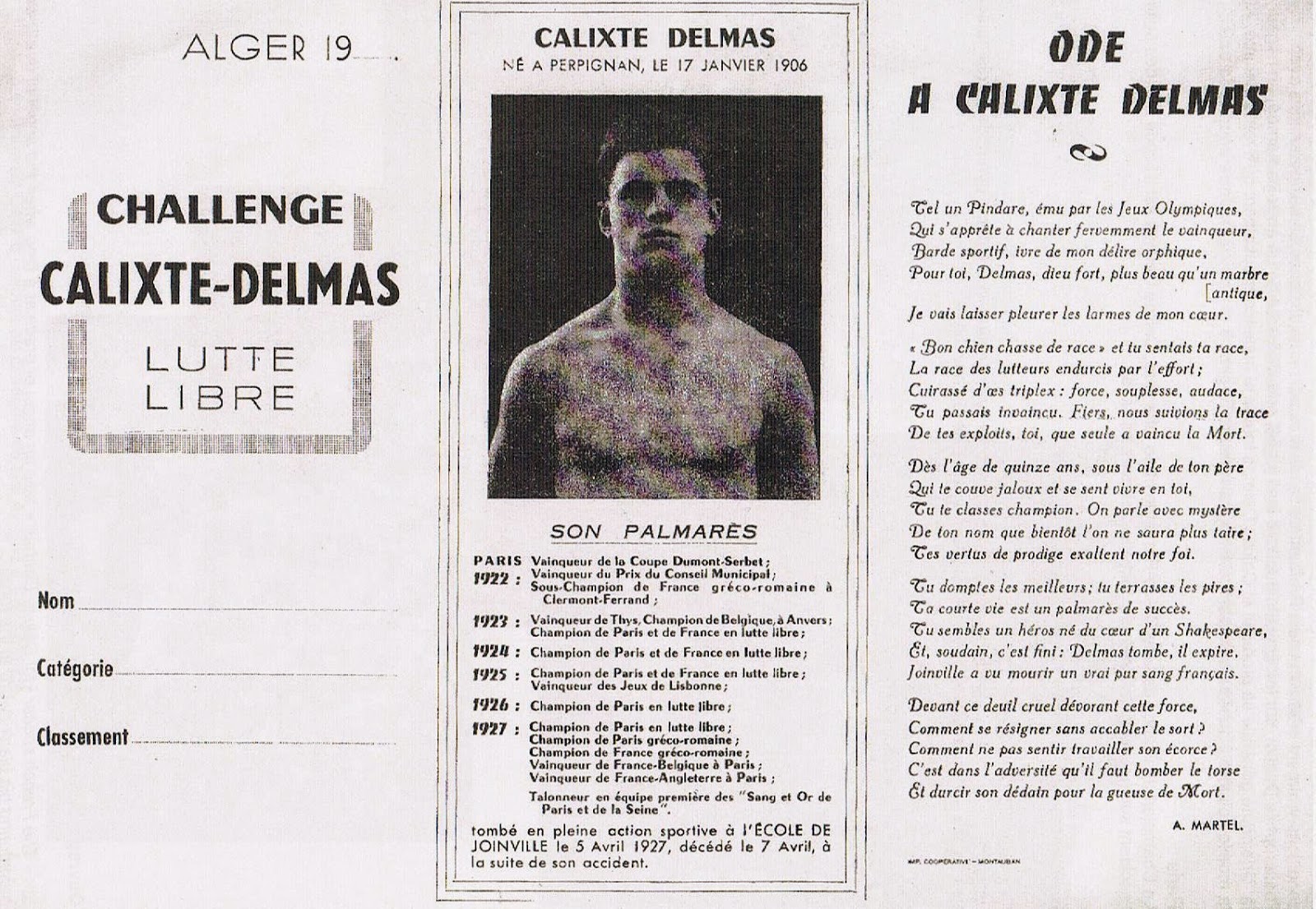 The sporting star who fell to earth ~ Invisible Paris