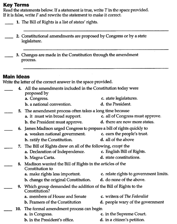 Mrs. Rashid's 7th Grade Civics Class: Ch. 6 Sec. 1: Adding the Bill of ...