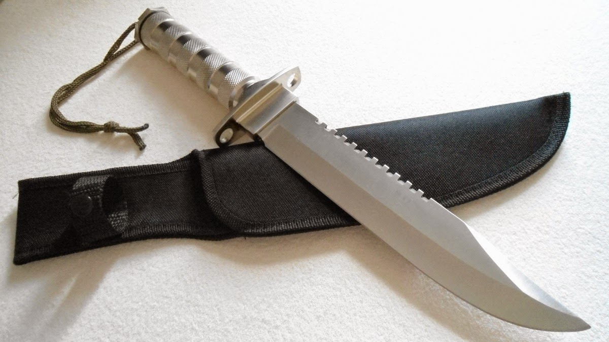 Faca Tatica Sobrevivência Rambo Caça Militar Pesca Bússola - R$ 79,90 ...