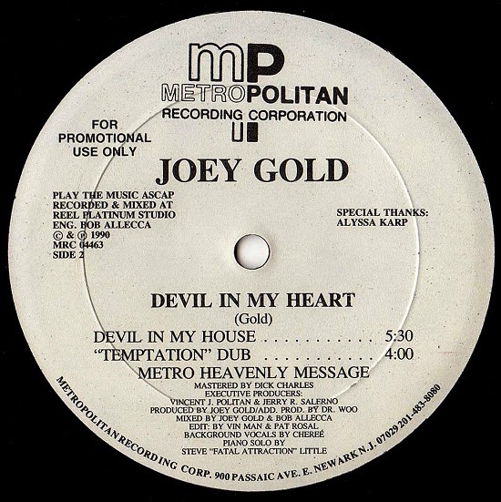 .: Joey Gold - Devil in my heart single